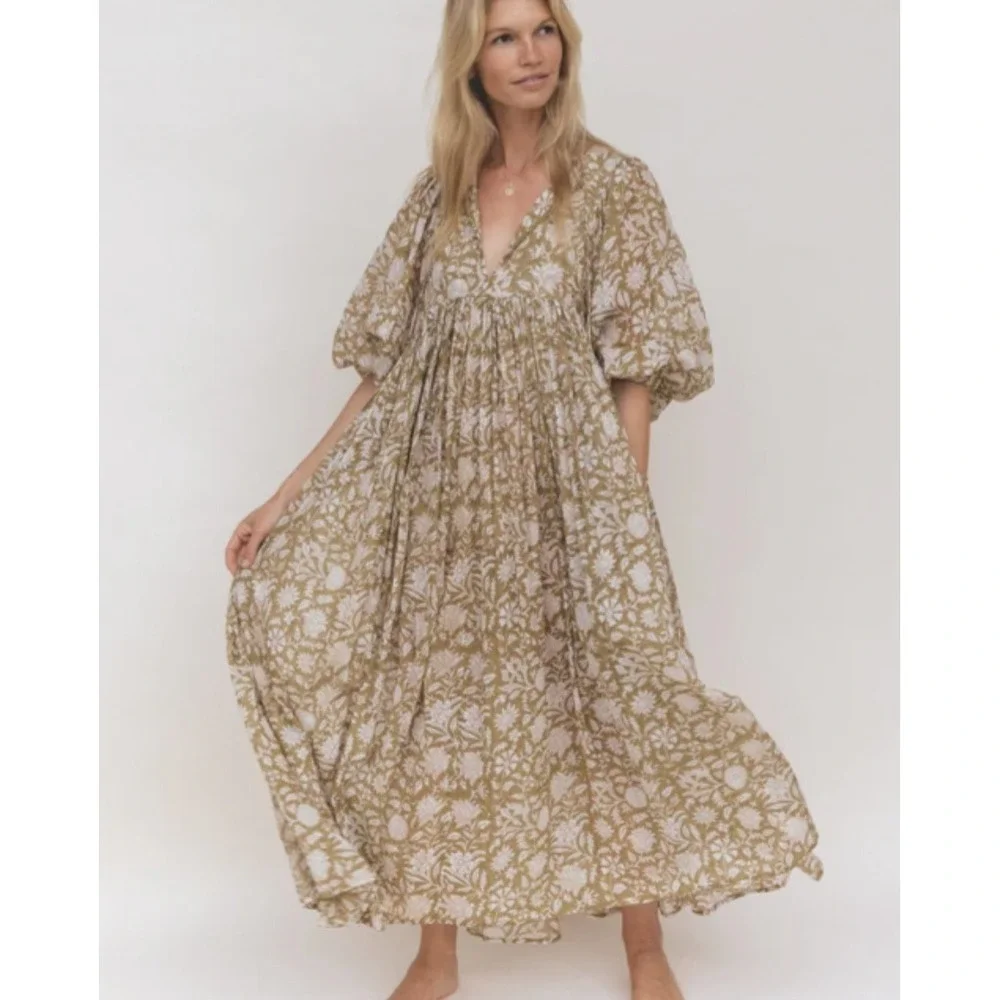 Daughters of India | Dresses | Daughters Of India Kyra Dress Olive ...